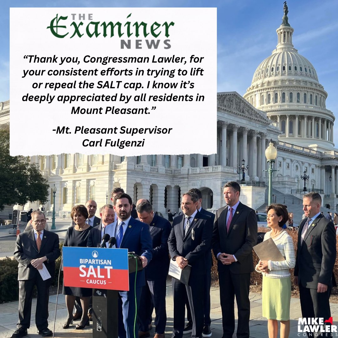 Lawler’s Efforts to Raise SALT Cap Were Greatly Appreciated - Mike ...